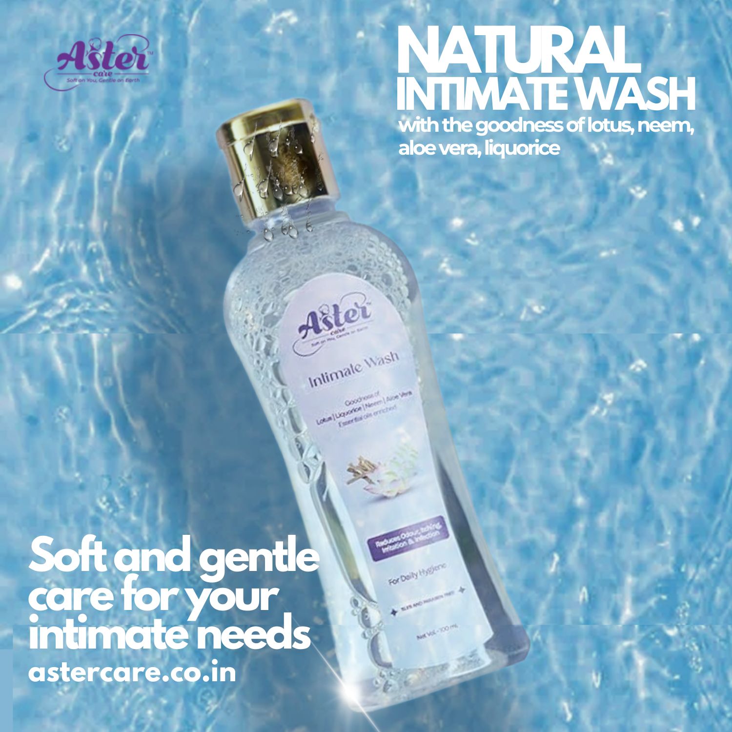 Intimate Wash - PH Balancing with Soap-Free Water Based Formula – Astercare